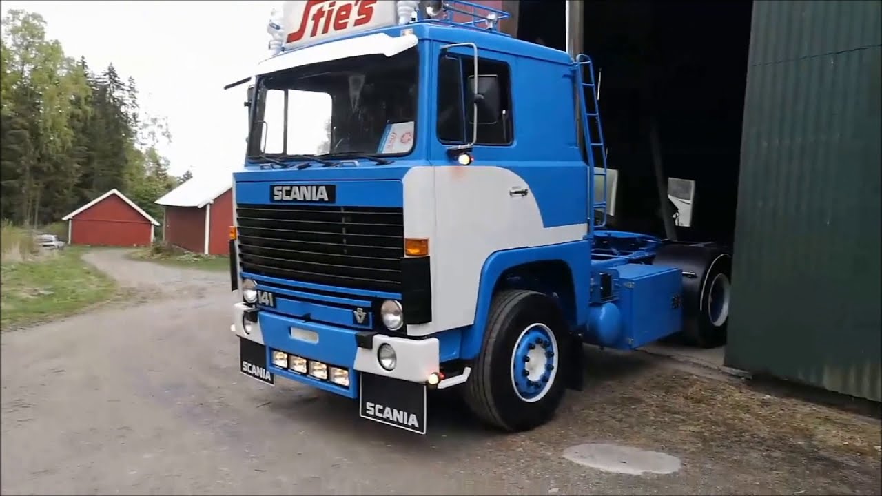 SCANIA 141 V8 1980. STIES. EXCITMENT FOR THE FIRST START UP AND DRIVE ...