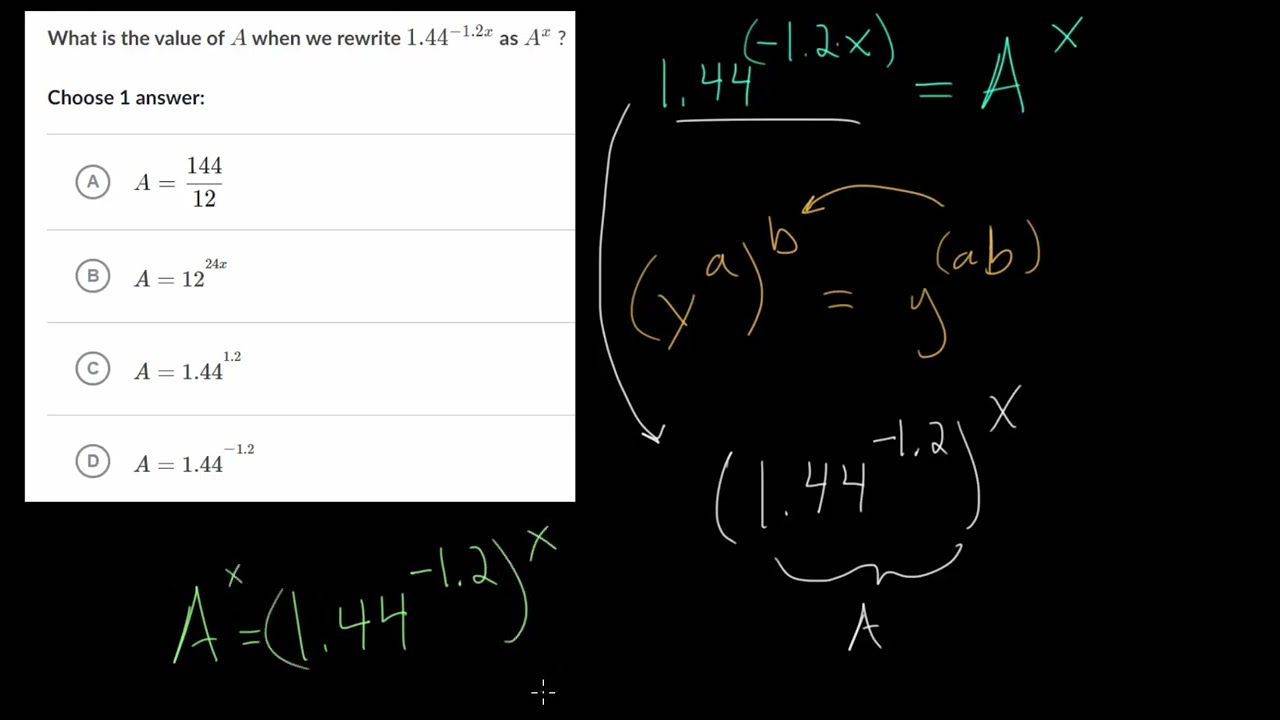 Rewrite Exponential Expressions: Challenge Problems - YouTube