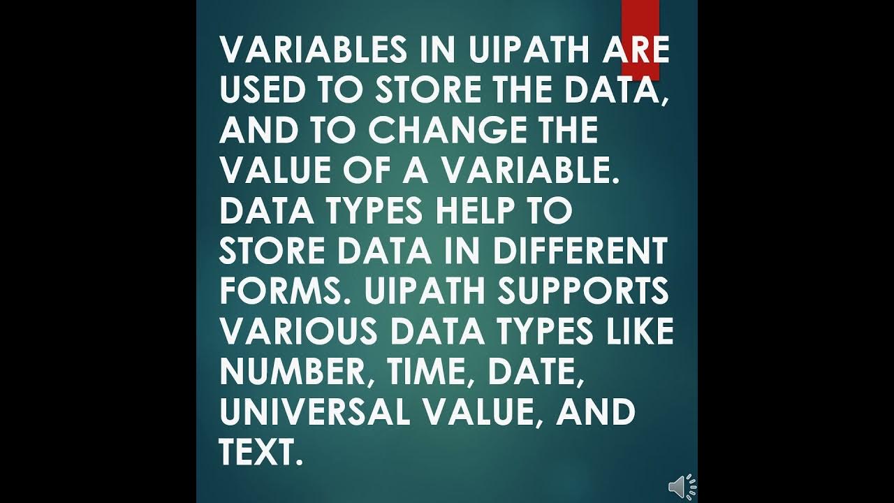 Explain variable and data type in UiPath - YouTube