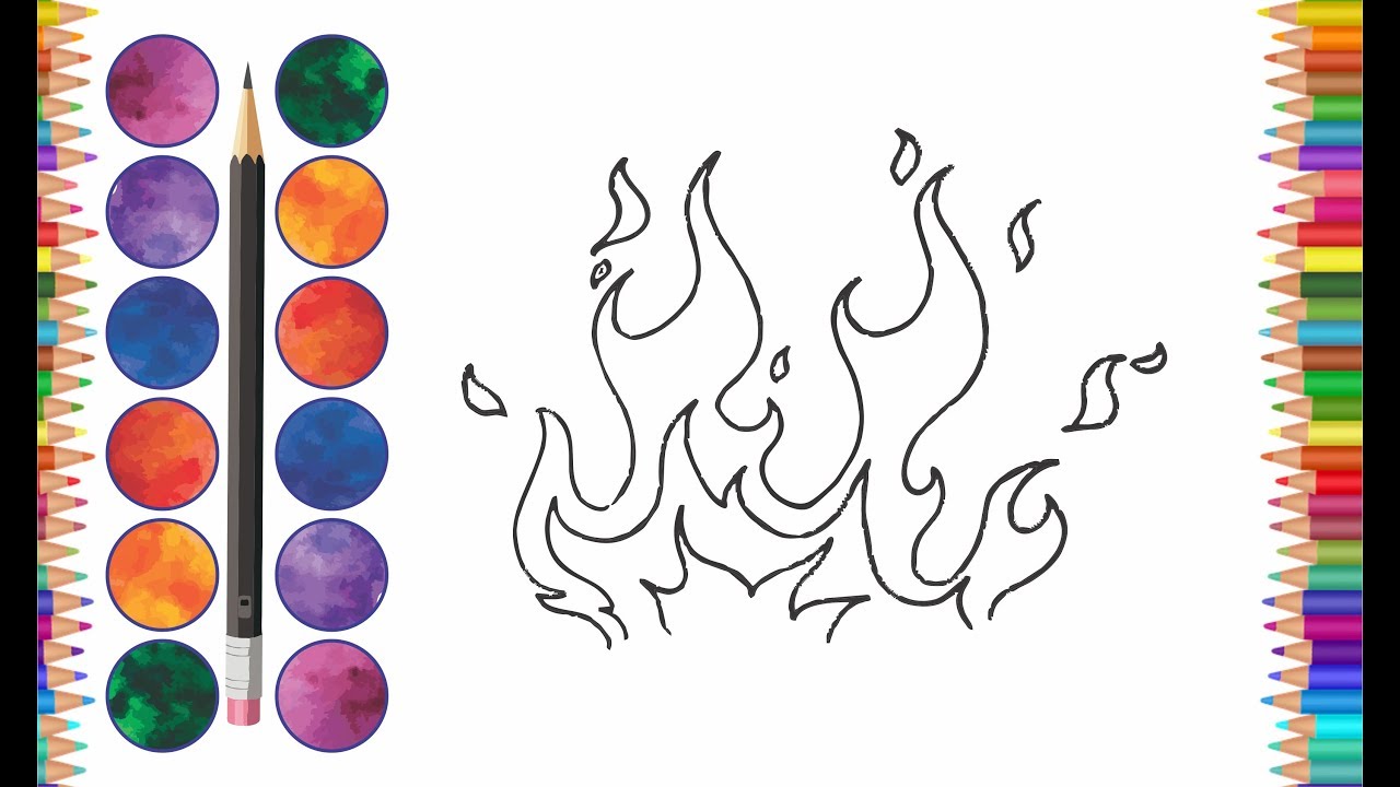 📝 How to Draw Fire | كيفية رسم النار | Cara Menggambar Api dengan Mudah ...