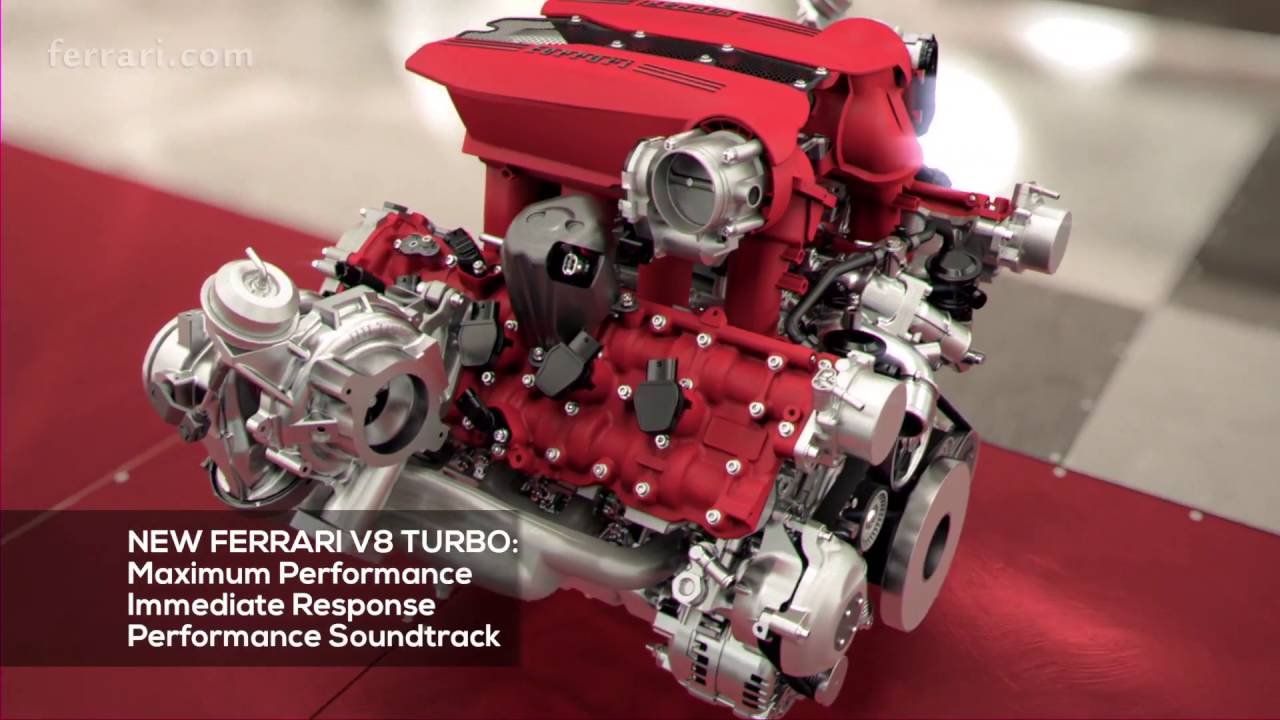Ferrari 488 GTB Powertrain Full HD,1080p - YouTube