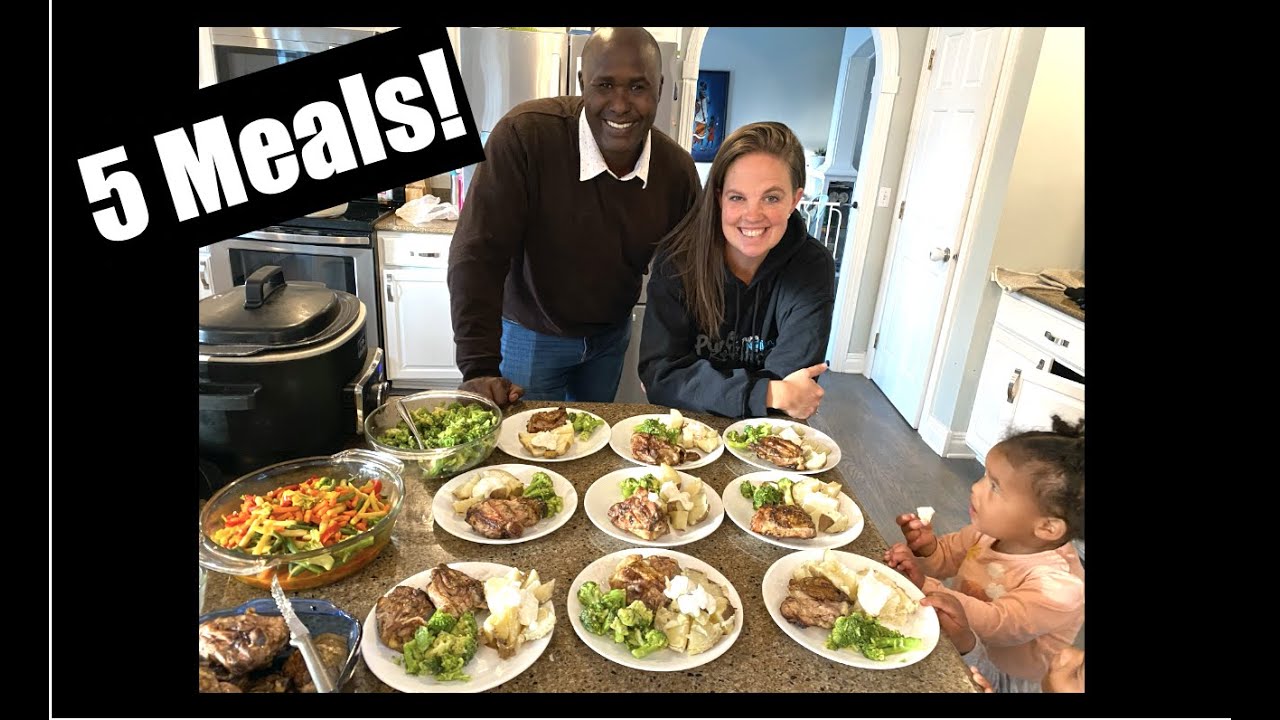 Meal Prepping 5 Simple, Fast, Healthy Dinners I Family of 12! - YouTube