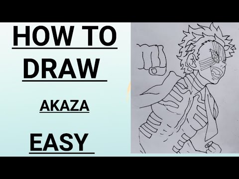 How to draw Akaza step by step || Akaza kaise banaye || Easy Akaza ...