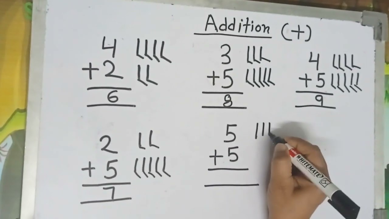 learn addition for class UKG simple addition जोड़ना add plus karna ...
