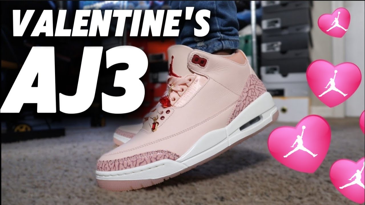 BEST VALENTINES DAY SNEAKER EVER! Nike Jordan 3 Treat Yourself On Feet ...