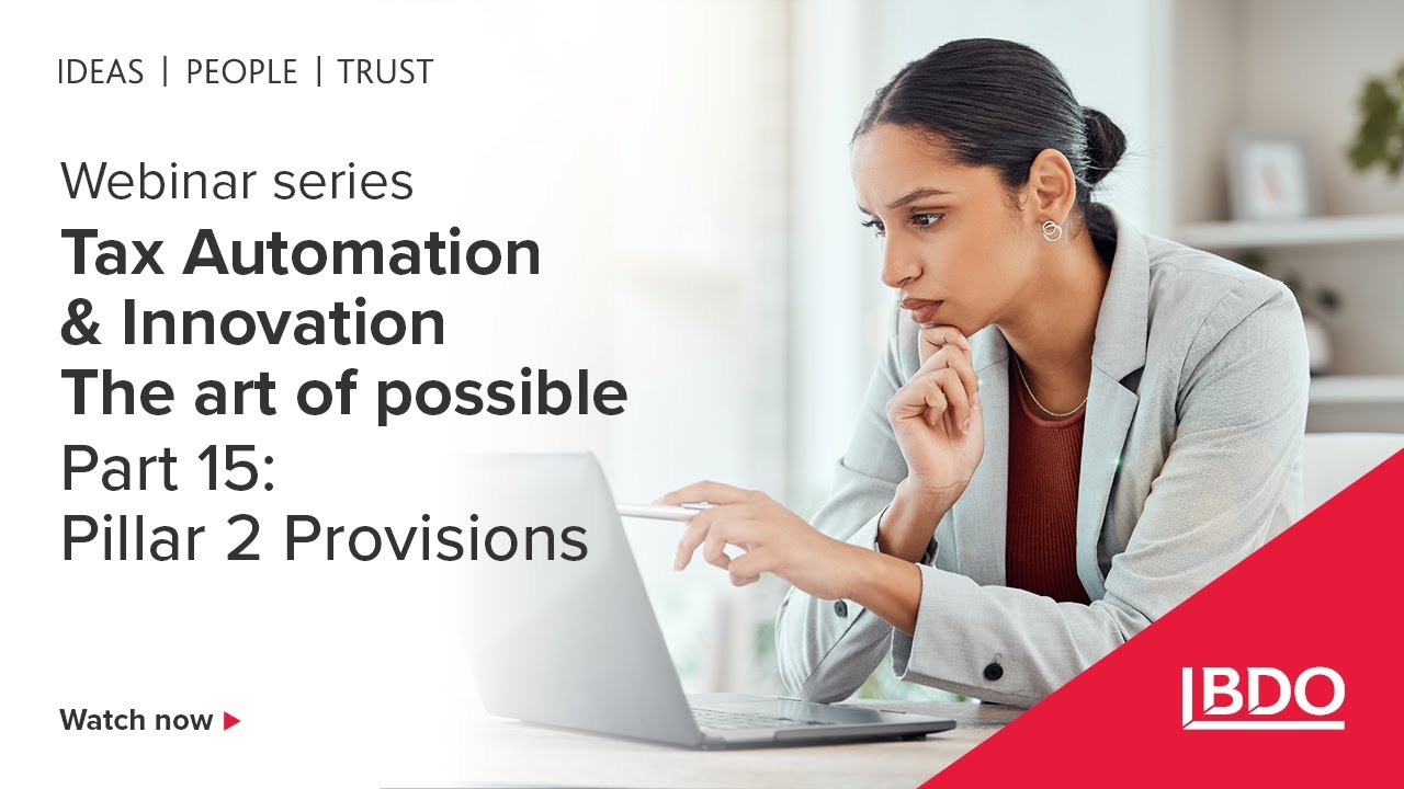 Webinar Series: Tax Automation & Innovation: Part 15 - Pillar 2 Provisions - YouTube