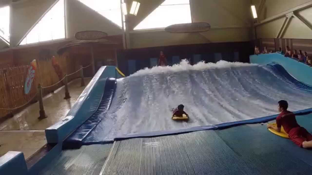 KALAHARI RESORTS WISCONSIN DELLS FLOW RIDER SAFARI SURF - YouTube