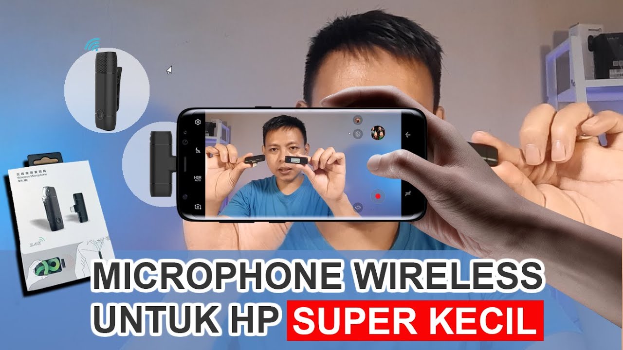 Mic Wireless Untuk HP Smartphone Clip On Terkecil TINY Lavalier Lapel ...