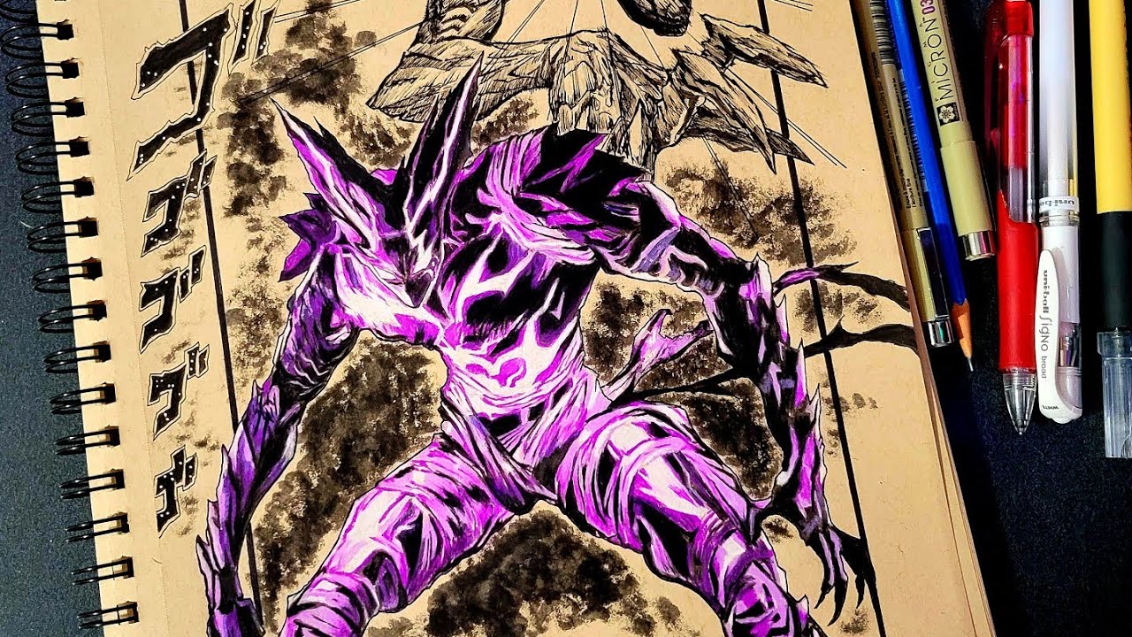 DC No. 04 - How to draw Garou - Villain Challenge | One Punch Man - YouTube