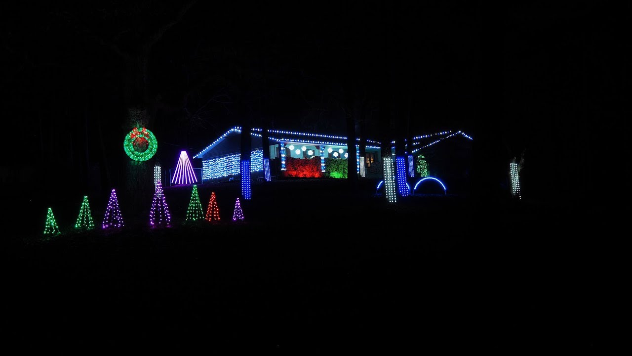 Small sample of our 2019 Light show! - YouTube