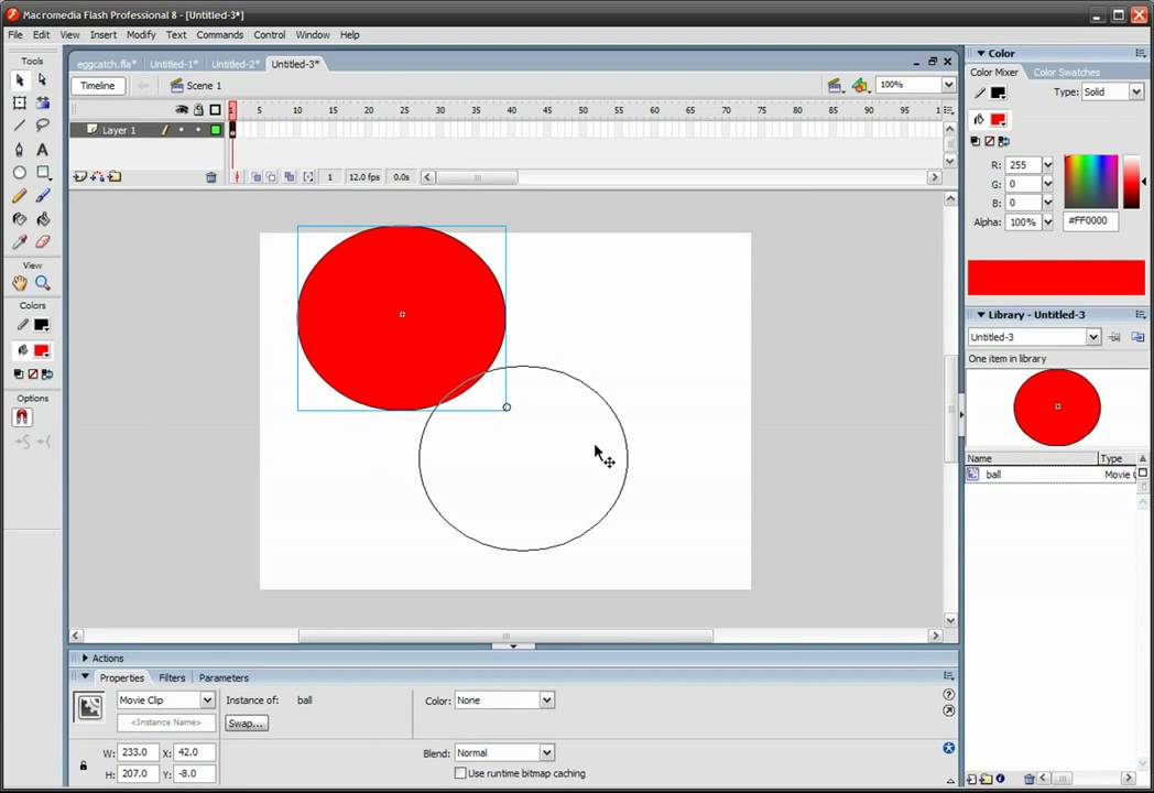 Awesome Tutorial - Flash 8 - Objects move in one direction with mouse ...