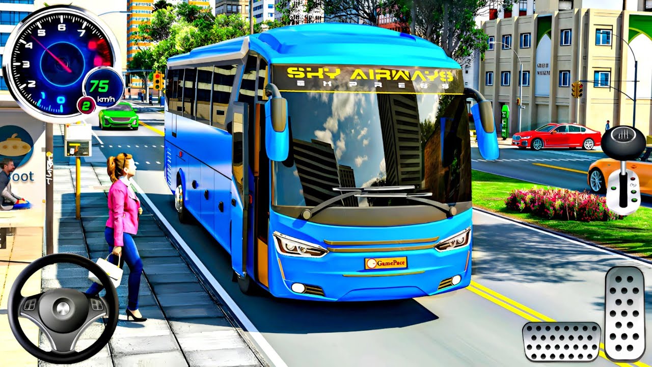 Euro Coach Bus City Driving Simulator 3D : Android Gameplay - YouTube