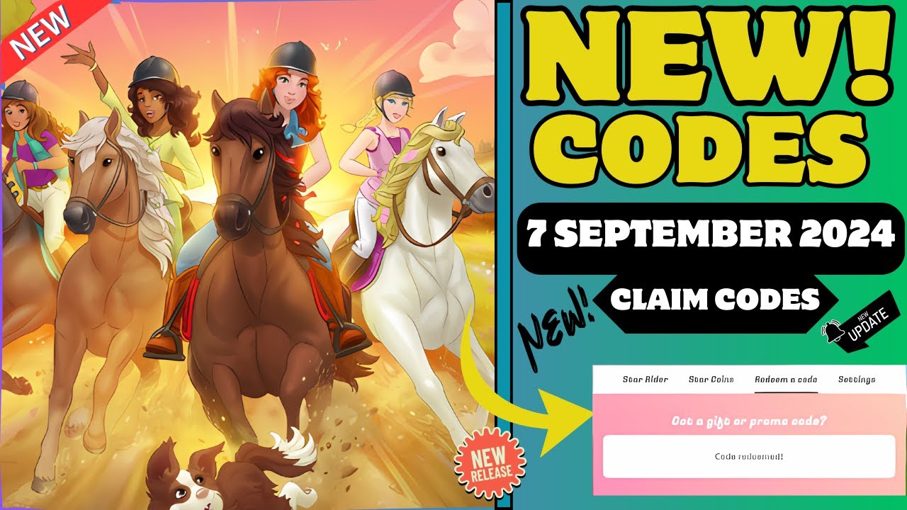 ☑️SEPTEMBER NEW CODES☑️STAR STABLE REDEEM AUGUST CODES 2024 - STAR ...