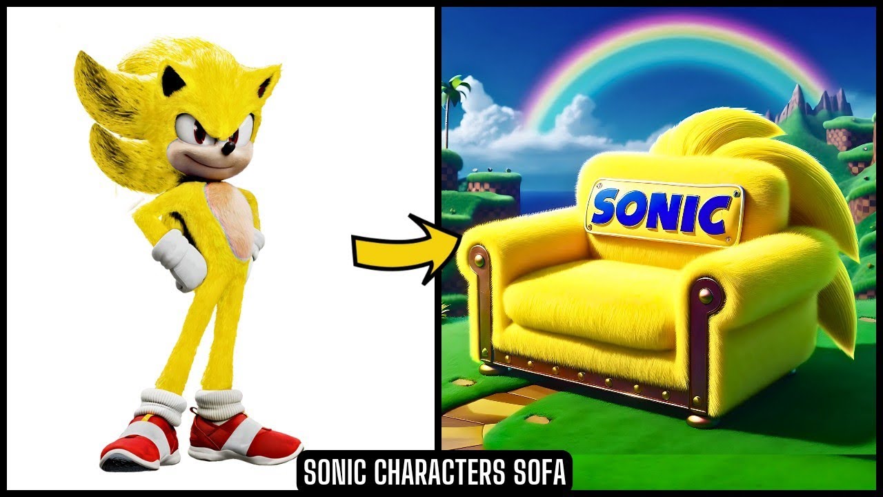 Sonic The Hedgehog All Characters as SOFA - YouTube