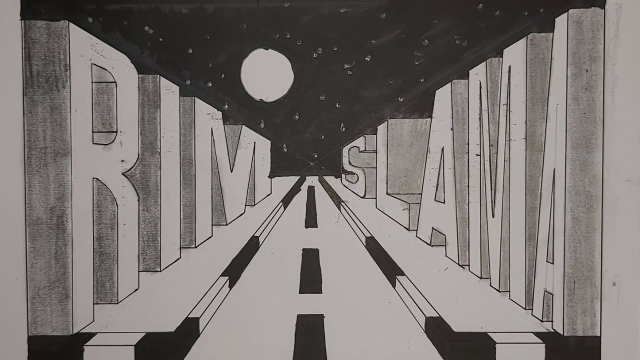 How to draw Rim Slama 3D name - YouTube