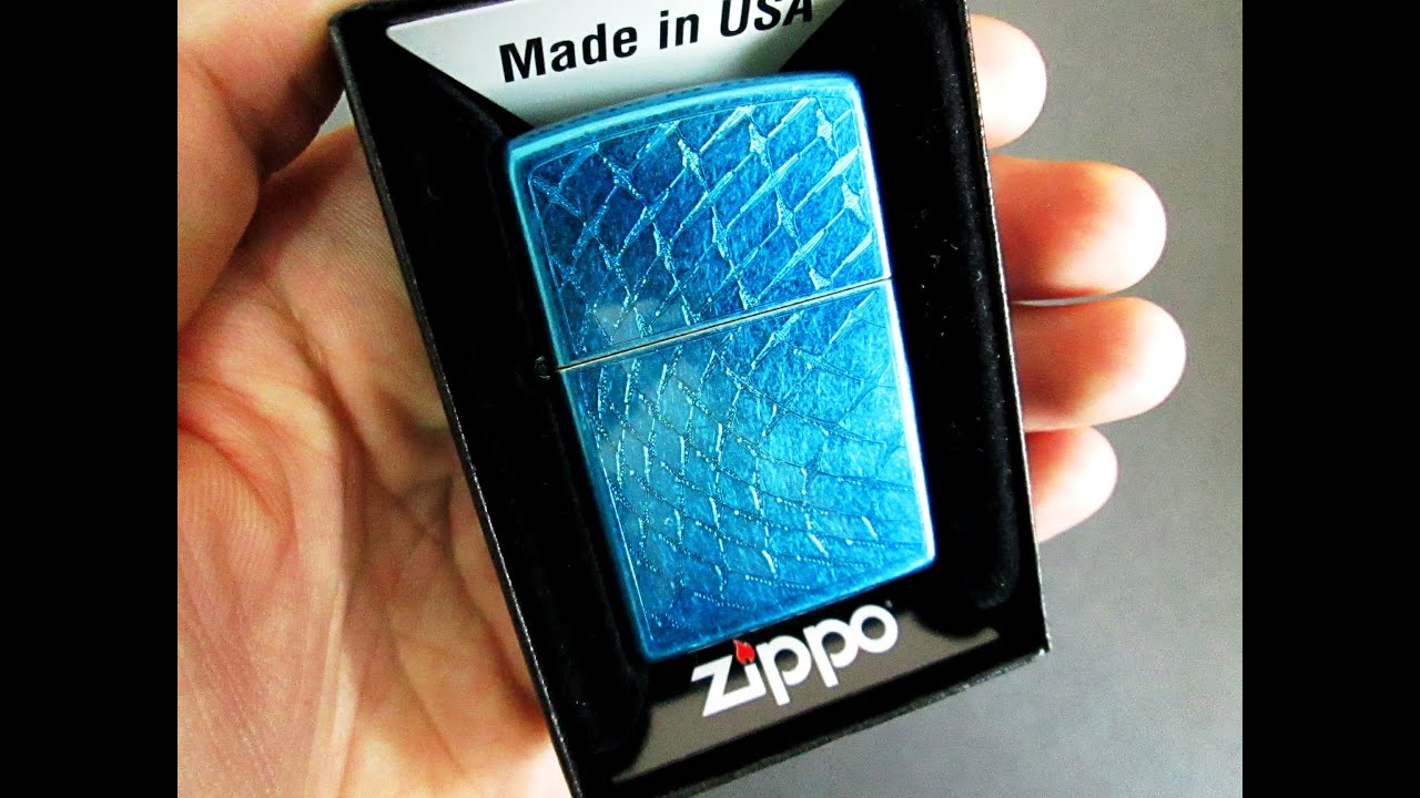 Zippo Iced Diamond Plate - YouTube