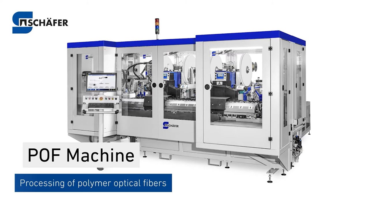 Schäfer Wire Processing Machine for Polymer Optical Fiber - YouTube