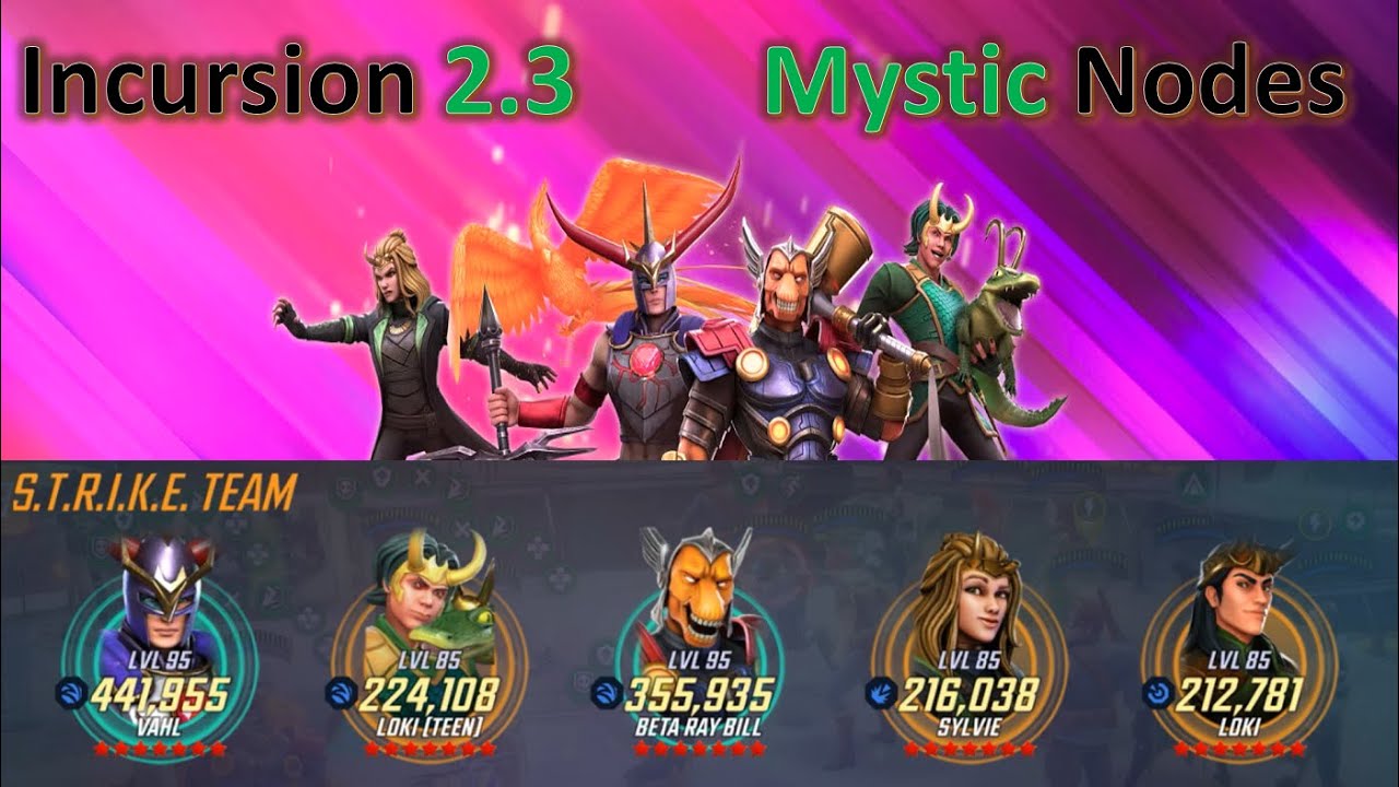 Incursion 2.3 | All 3 Mystic nodes - Marvel Strike Force @if2pgames - YouTube