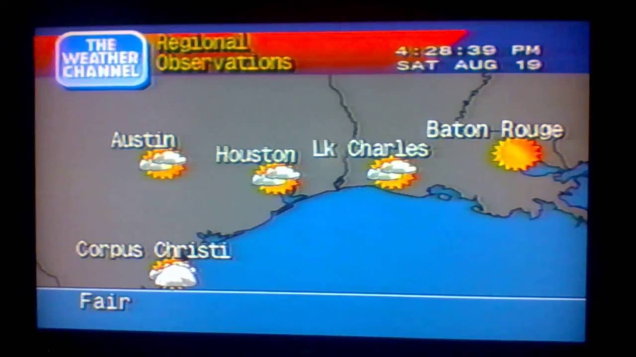 WeatherStar 4000 8 19 95 Missing Map Data&Tides - YouTube