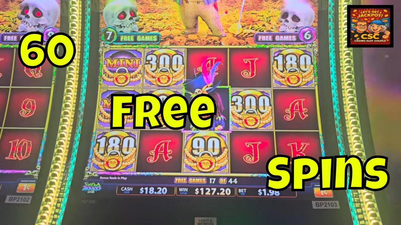 1st Spin = 60 Free Spins on $1 98 bet VOODOO JACKPOTS #slot #casino # ...