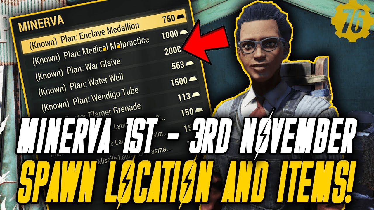Fallout 76 Minerva Location | November 1st - 3rd - YouTube