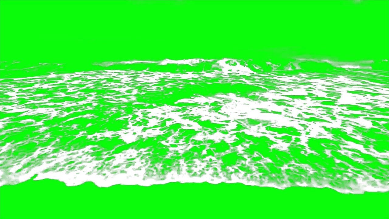 Front white wave green screen - YouTube