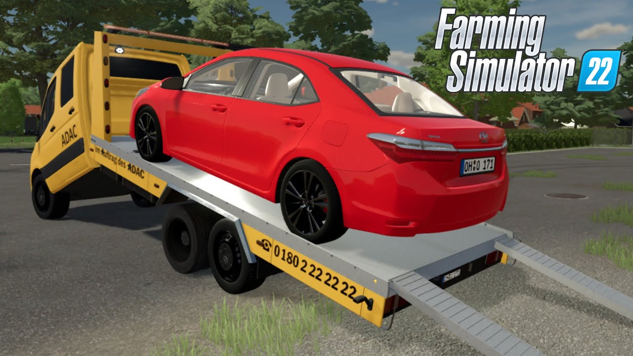 FS22 - TRANSPORTING a new car with TOW TRUCK - CAR MOD for Farming ...