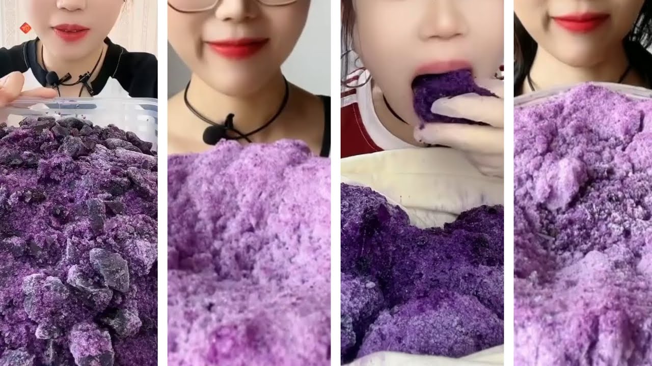 VERY SOFT AND DELICIOUS PURPLE SHAVED ICE - YouTube