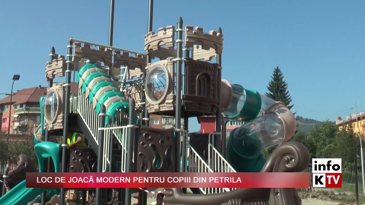 Amenajare loc de joaca pentru copiii din Petrila, HUNEDOARA - YouTube