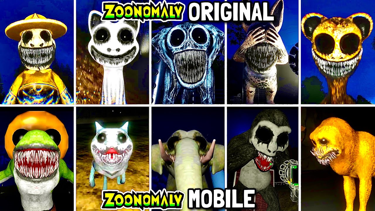 ZOONOMALY ORIGINAL Vs MOBILE - All Jumpscares & All Monsters Comparison ...