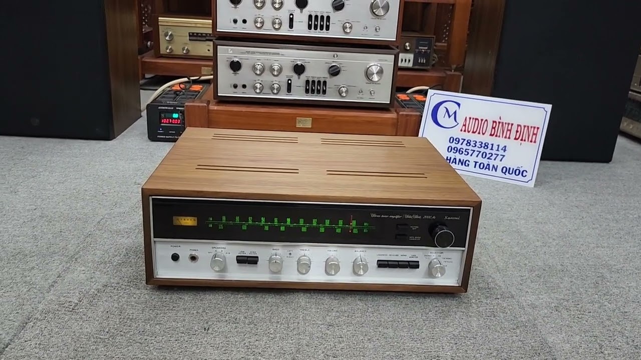 Amply SANSUI 2000A Xuất Âm tụ và Khủng Long SANSUI QRX 6500. Quá Mới 🥳🥳🥳 - YouTube