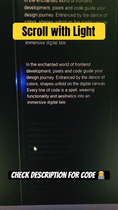 Scroll | HTML CSS👨‍💻 #css #tutorials #shorts - YouTube