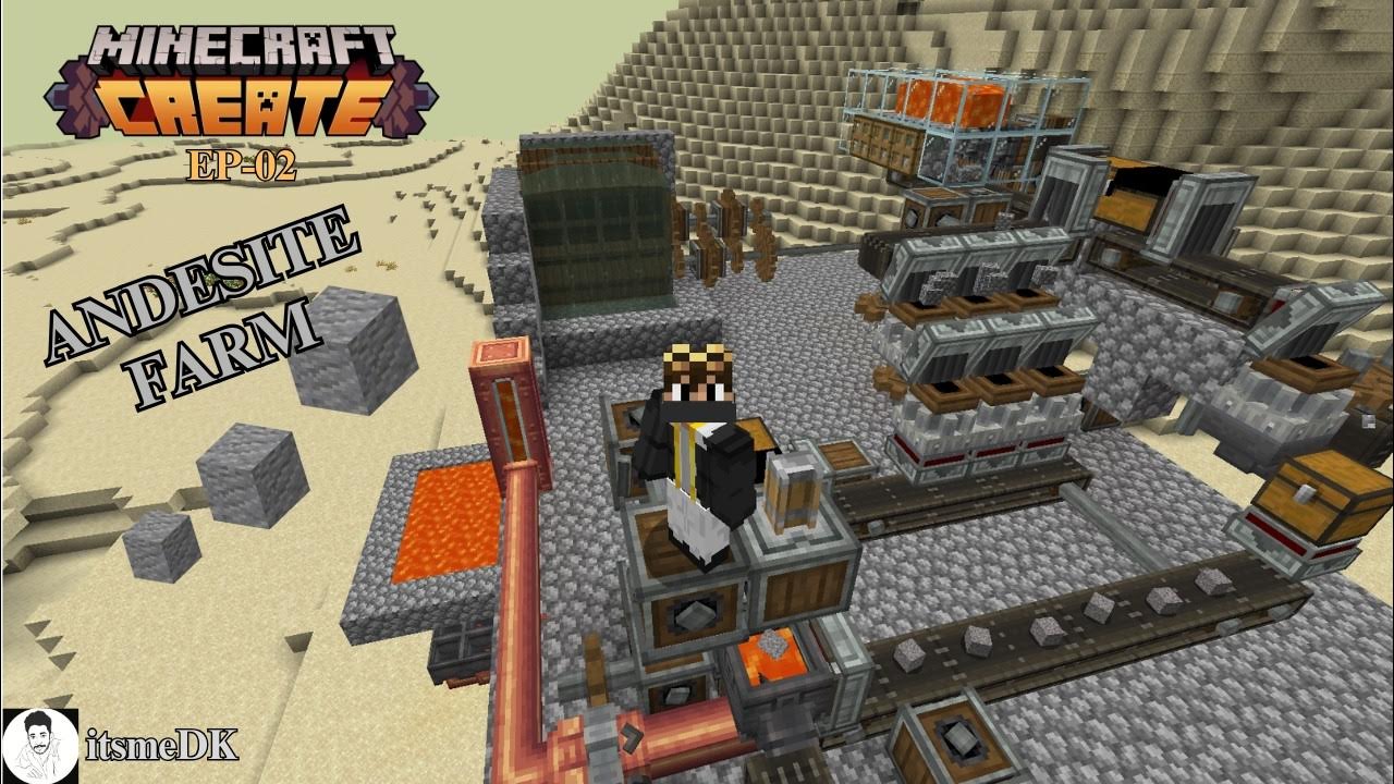 Minecraft create mod Andesite Farm | Minecraft Create Mod | EP-02 | ItsmeDK - YouTube