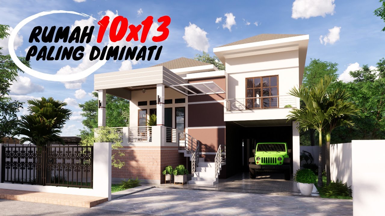 INSPIRASI DESIGN RUMAH 10x13 METER - YouTube