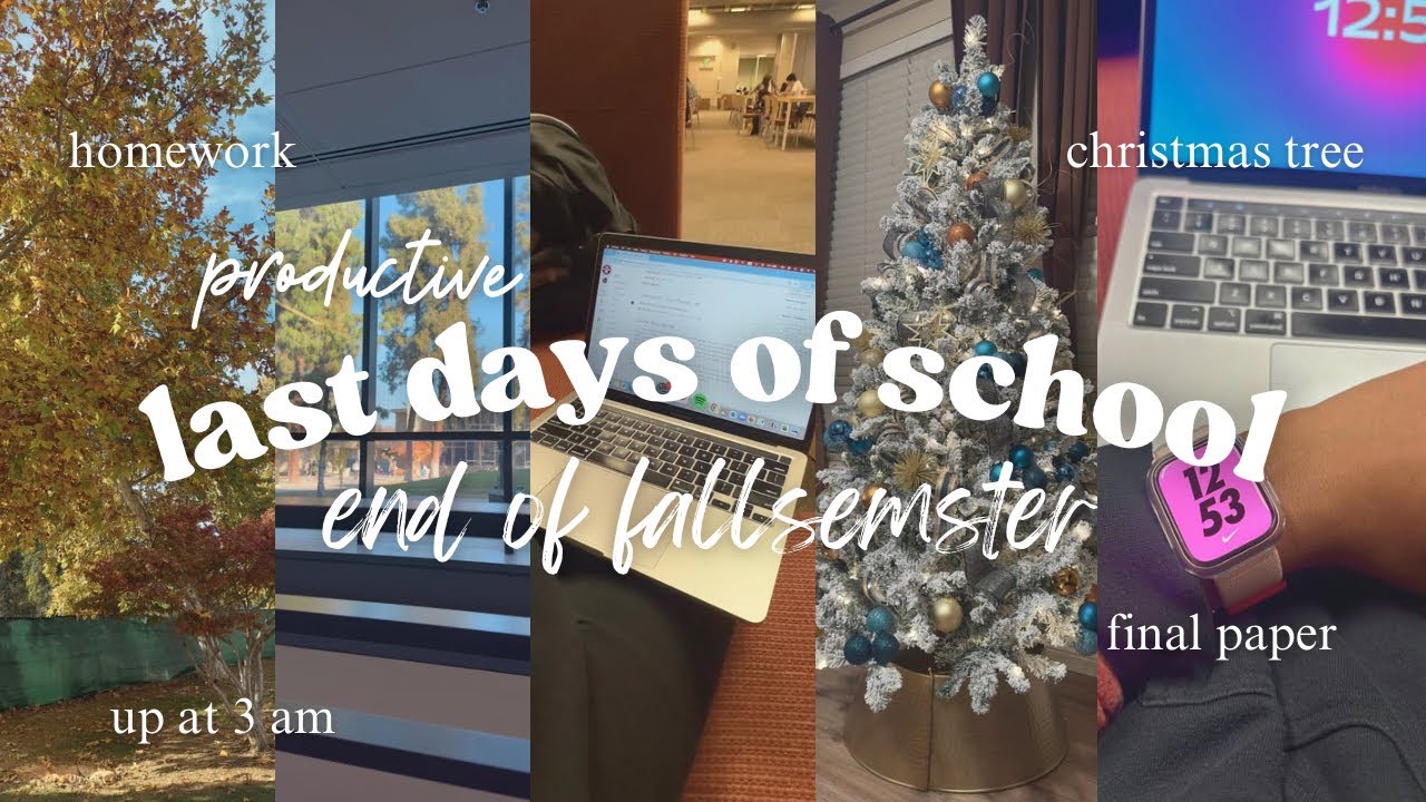 LAST DAY OF SCHOOL BEFORE WINTER BREAK (vlogmas day 8) *finals week ...