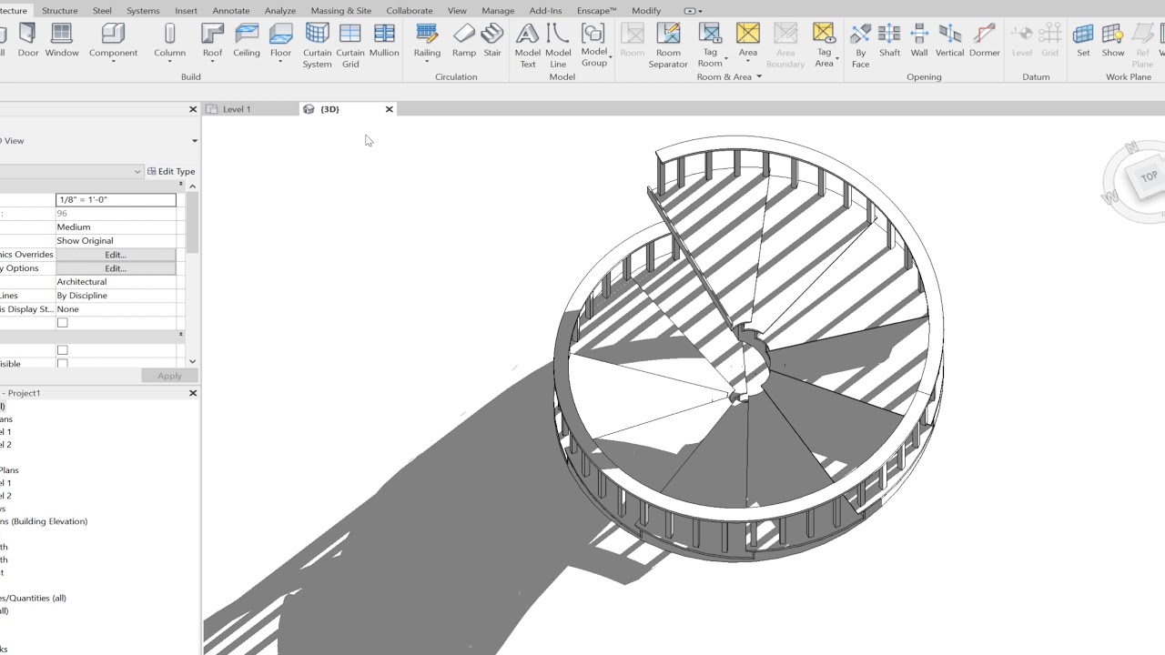 Revit Spiral Stair - YouTube