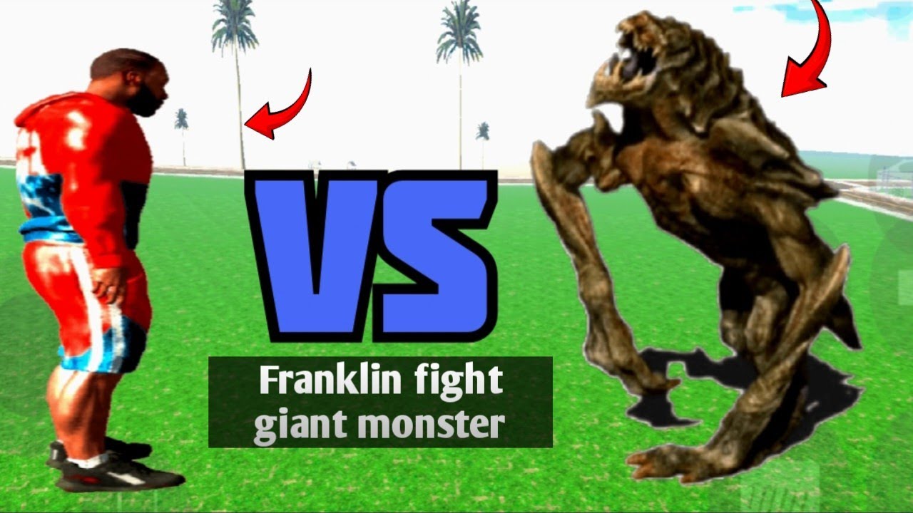 Franklin fight giant monster in indian bike driving 3d - YouTube