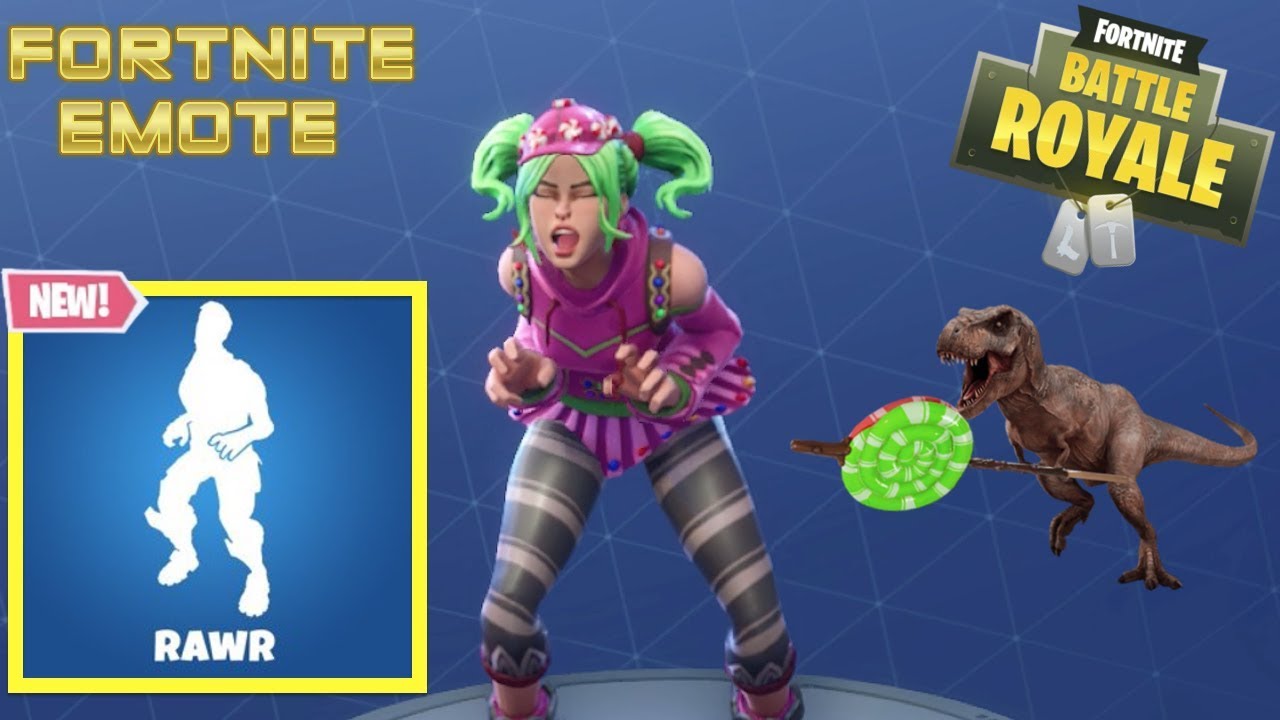 ZOEY DOING RAWR EMOTE | Fortnite Battle Royale - YouTube