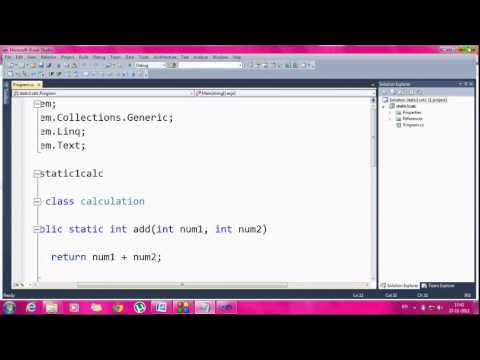 Static c# part-1 - YouTube