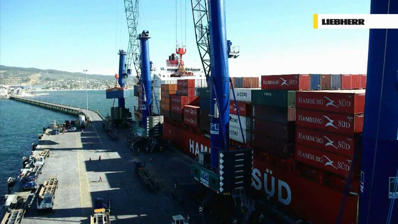 Liebherr Mobile Harbour Cranes - LHM Container Handling - YouTube