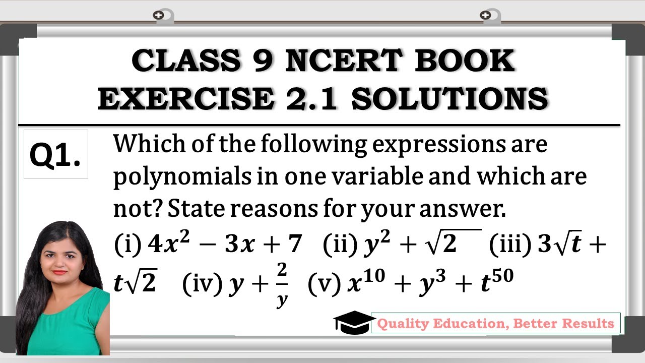 Class - 9th, Ex - 2.1, Q 1 ( POLYNOMIALS ) Maths CBSE NCERT @GANITSHALA ...