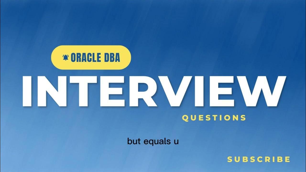 Oracle DBA RAC Interview questions and answers.| Racques2 - YouTube