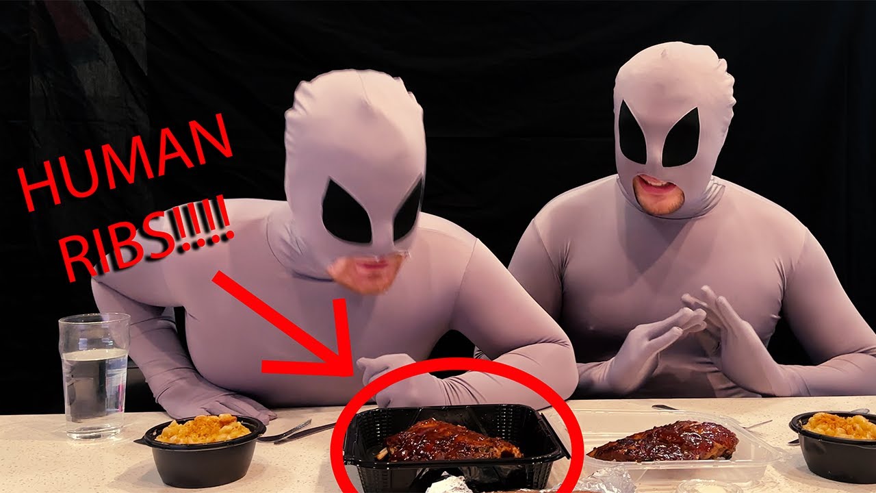 ALIEN MUCKBANG (HUMAN RIBS)!!!!!!! - YouTube