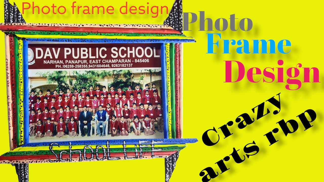 How to make photo frame design with news paper #drawing #trending ...