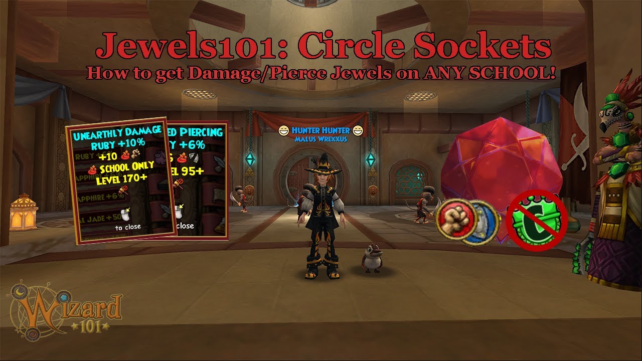 Wizard101: How to get DAMAGE and PIERCE Jewels - YouTube