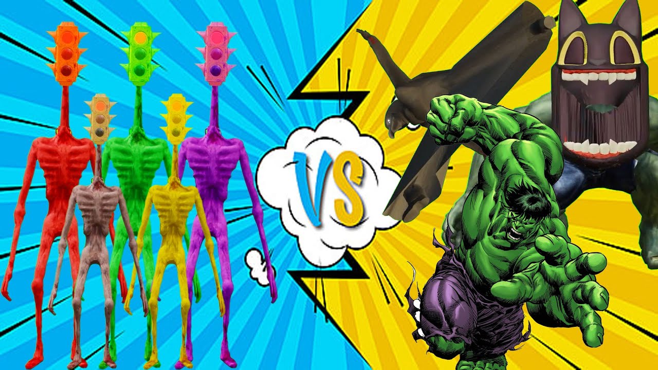 Team Siren Head Traffic Light Head, Godzilla Level Up Boss Vs Team SCP ...