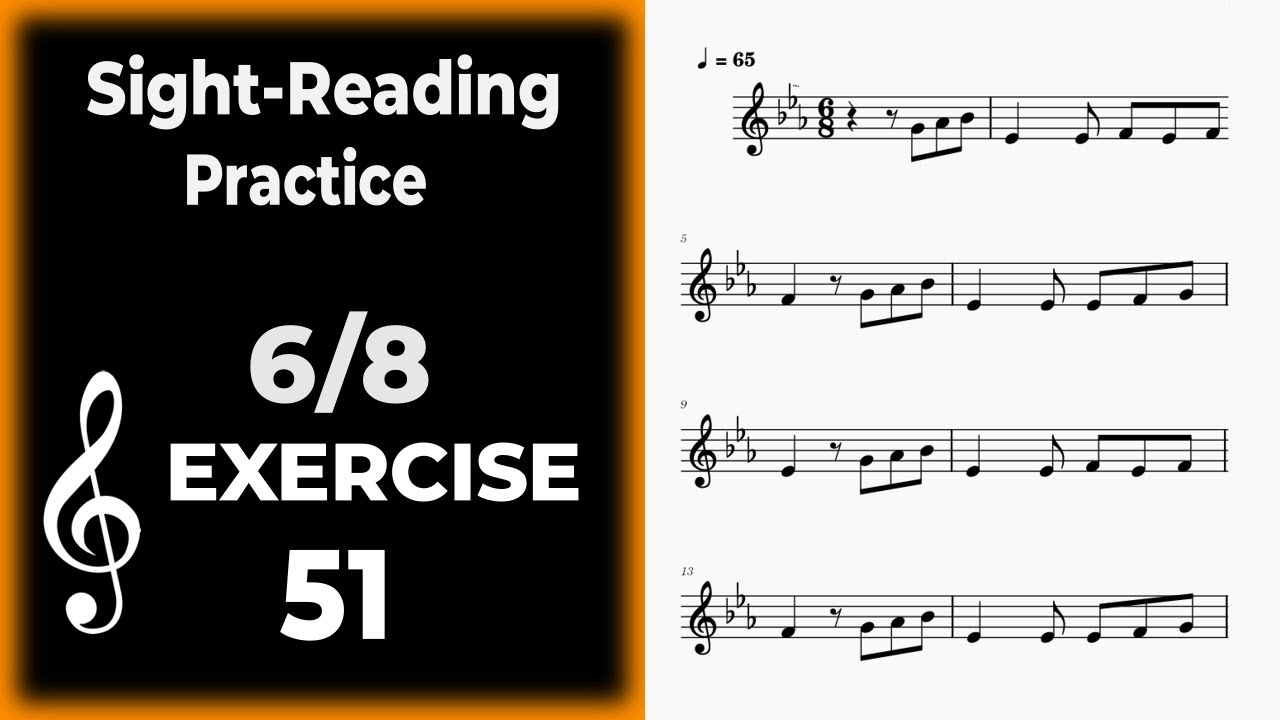 Sight Reading - Ex 51 - 6/8 Eb Major - Intermediate - YouTube