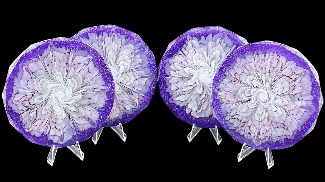 #154 Simple Purple Edge Bloom Tutorial in Epoxy Resin - YouTube
