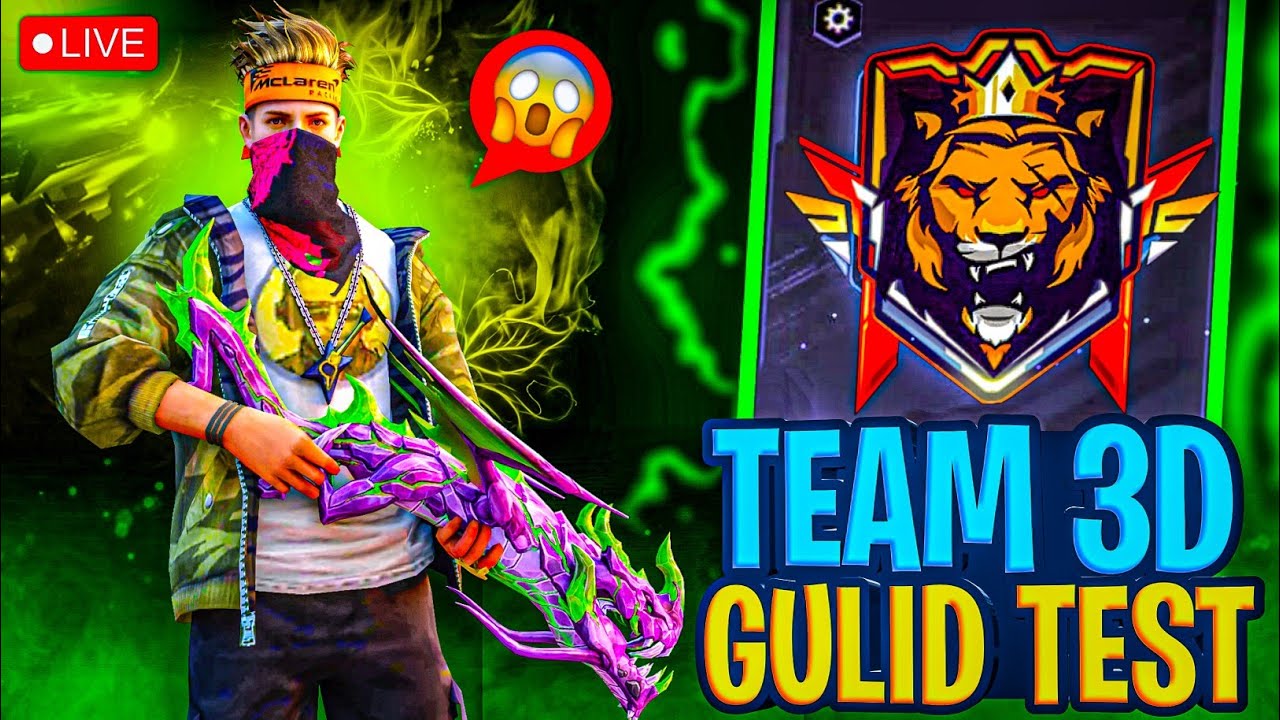 LIVE 🔴 GUILD TEST FREE FIRE | LIVE STREAM GUILD TEST | FREE FIRE LIVE ...