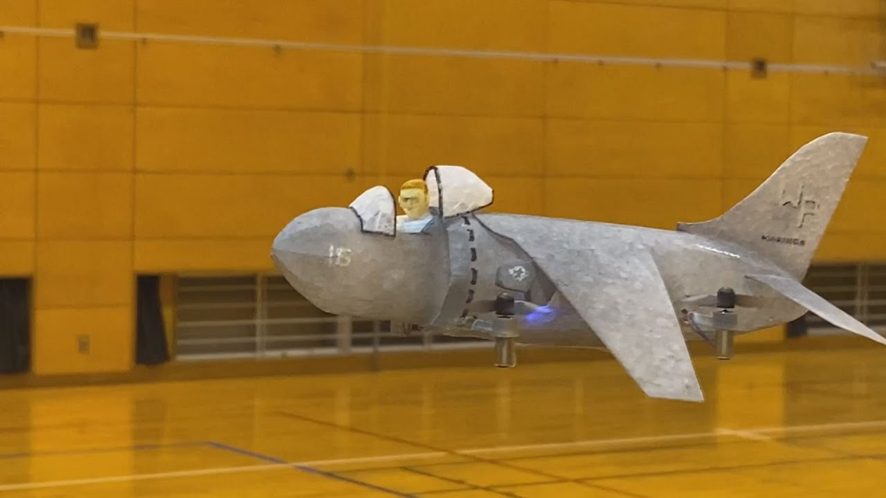 RC AV-8B HARRIER hovering - YouTube